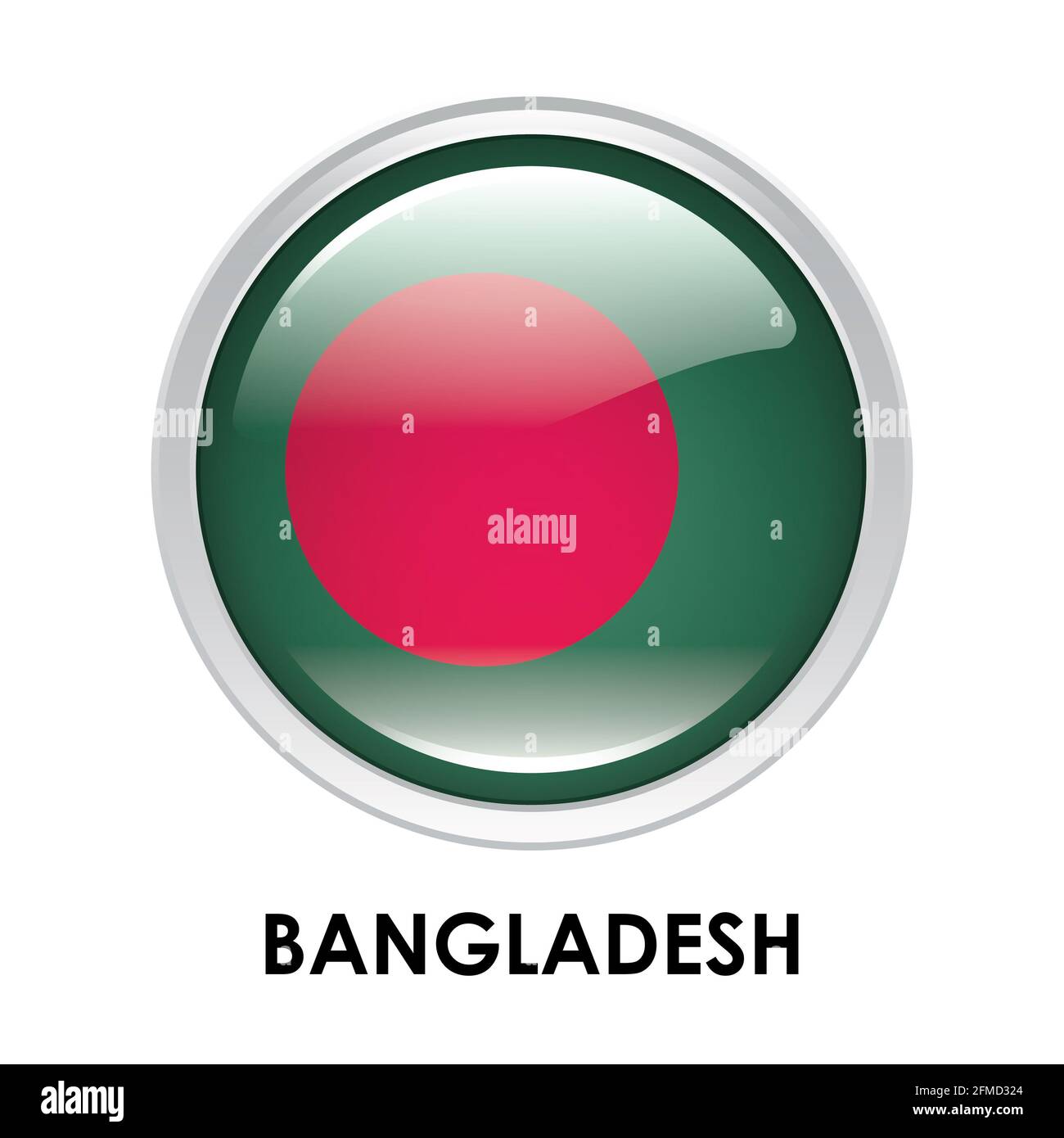 Round flag of Bangladesh Stock Photo - Alamy