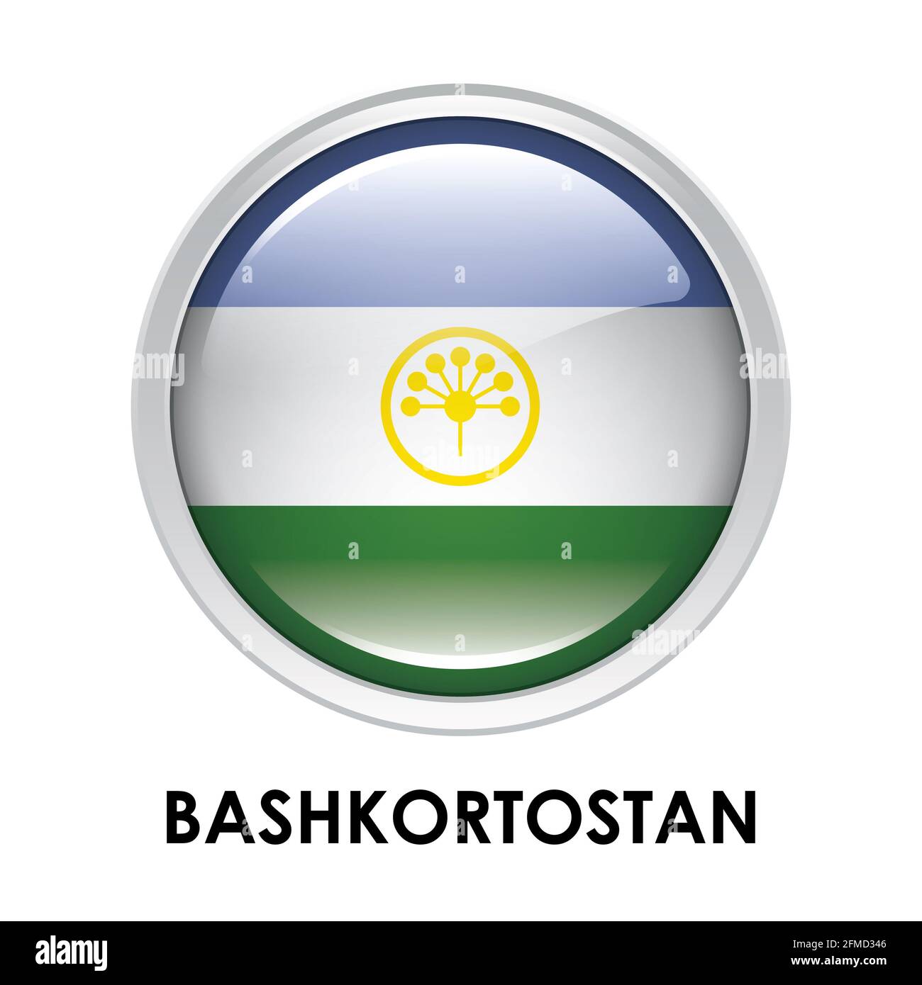 Round flag of Bashkortostan Stock Photo - Alamy