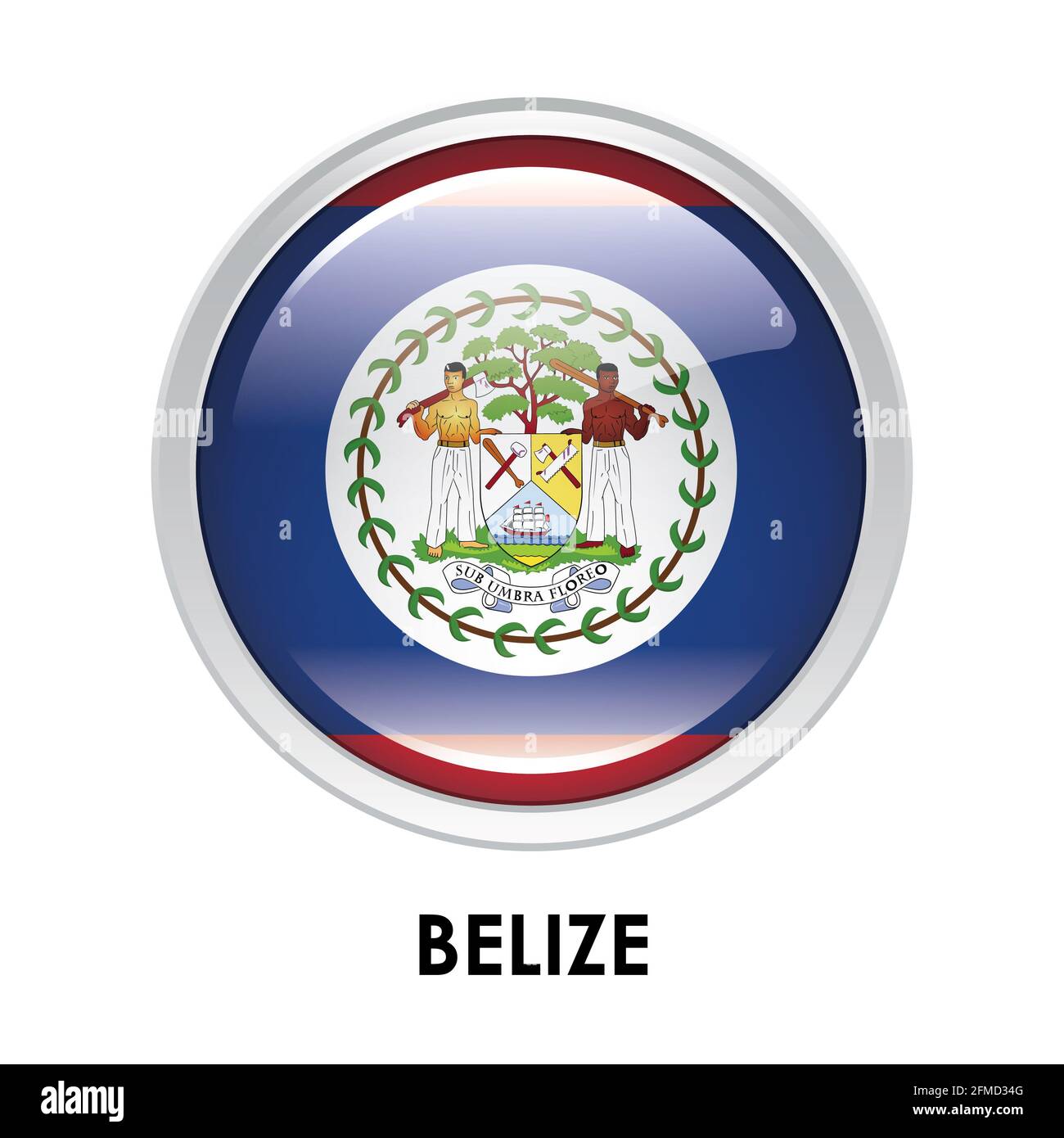 Belize flag map hi-res stock photography and images - Alamy
