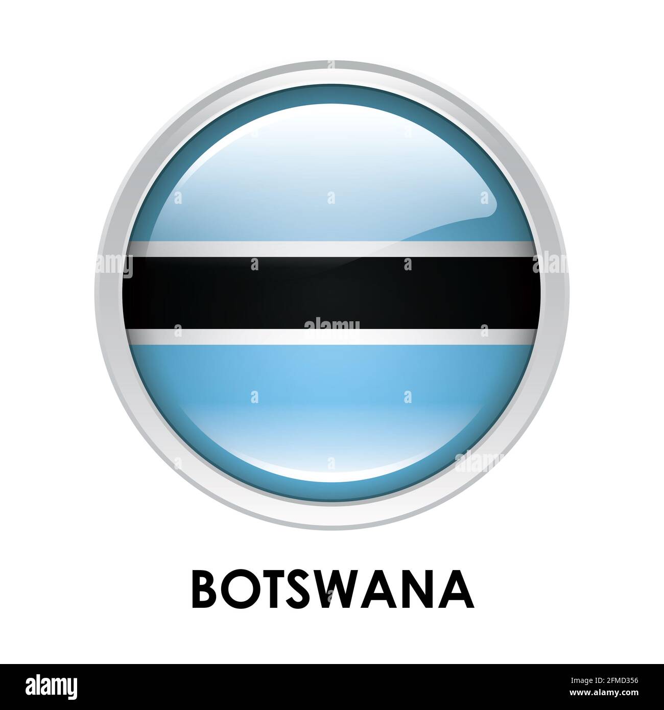 Round flag of Botswana Stock Photo - Alamy