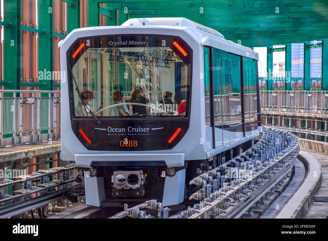 Macau - 2 April 2021: Macau Light Rapid Transit (MLRT) Taipa Line.The ...