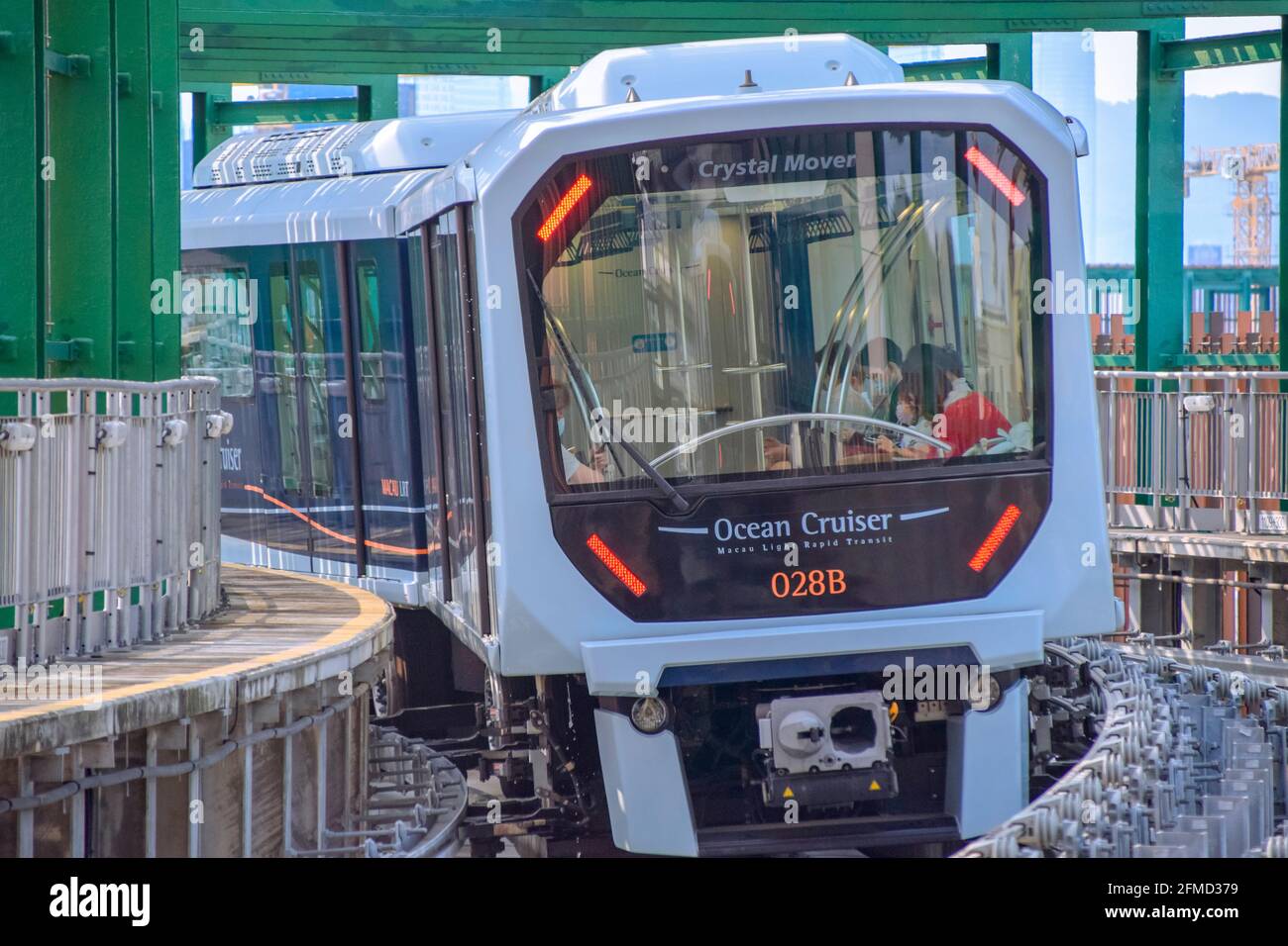 Macau - 2 April 2021: Macau Light Rapid Transit (MLRT) Taipa Line.The ...