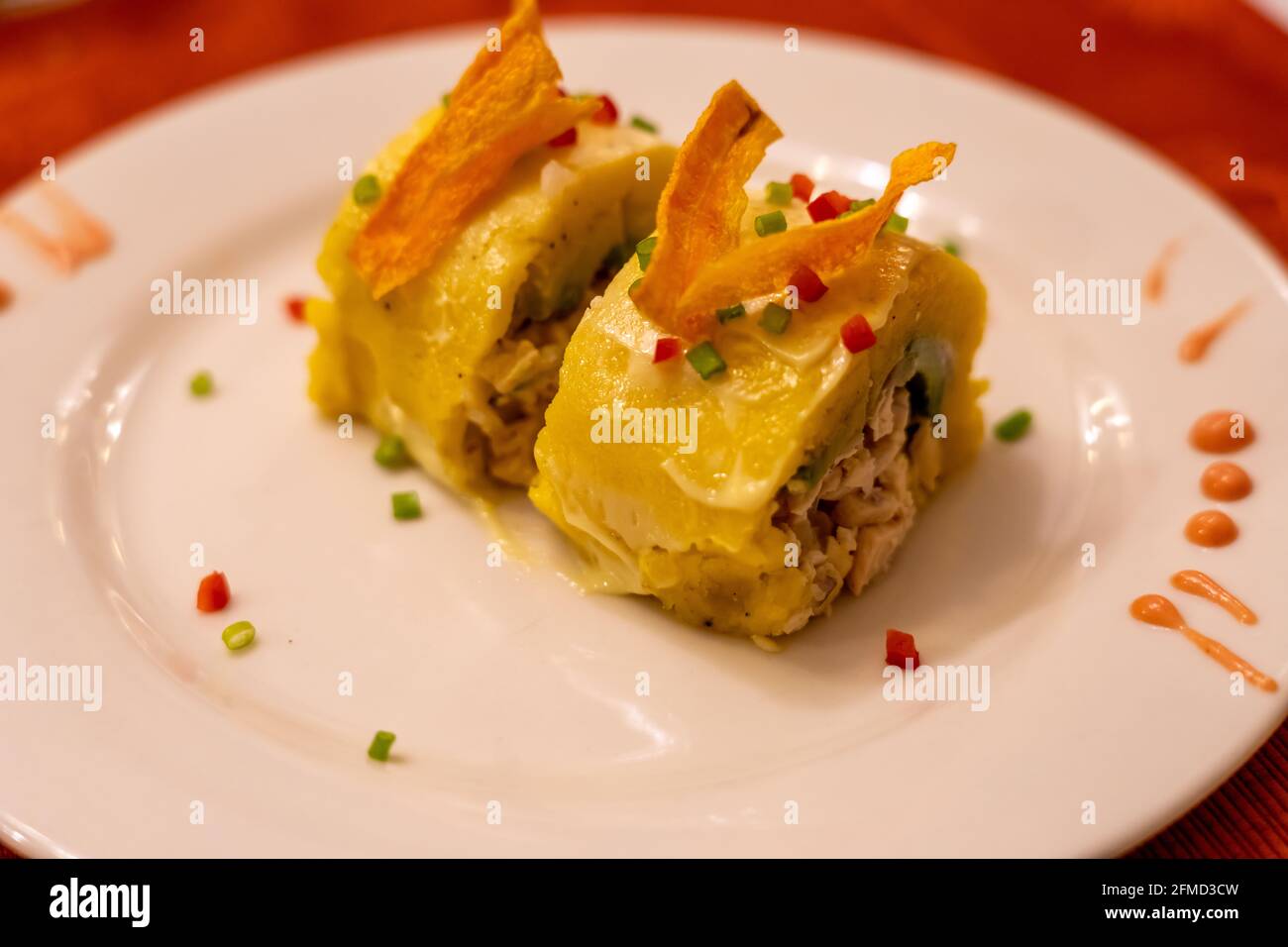 Causa rellena (layered potato salad) is a regional favorite food in the ...