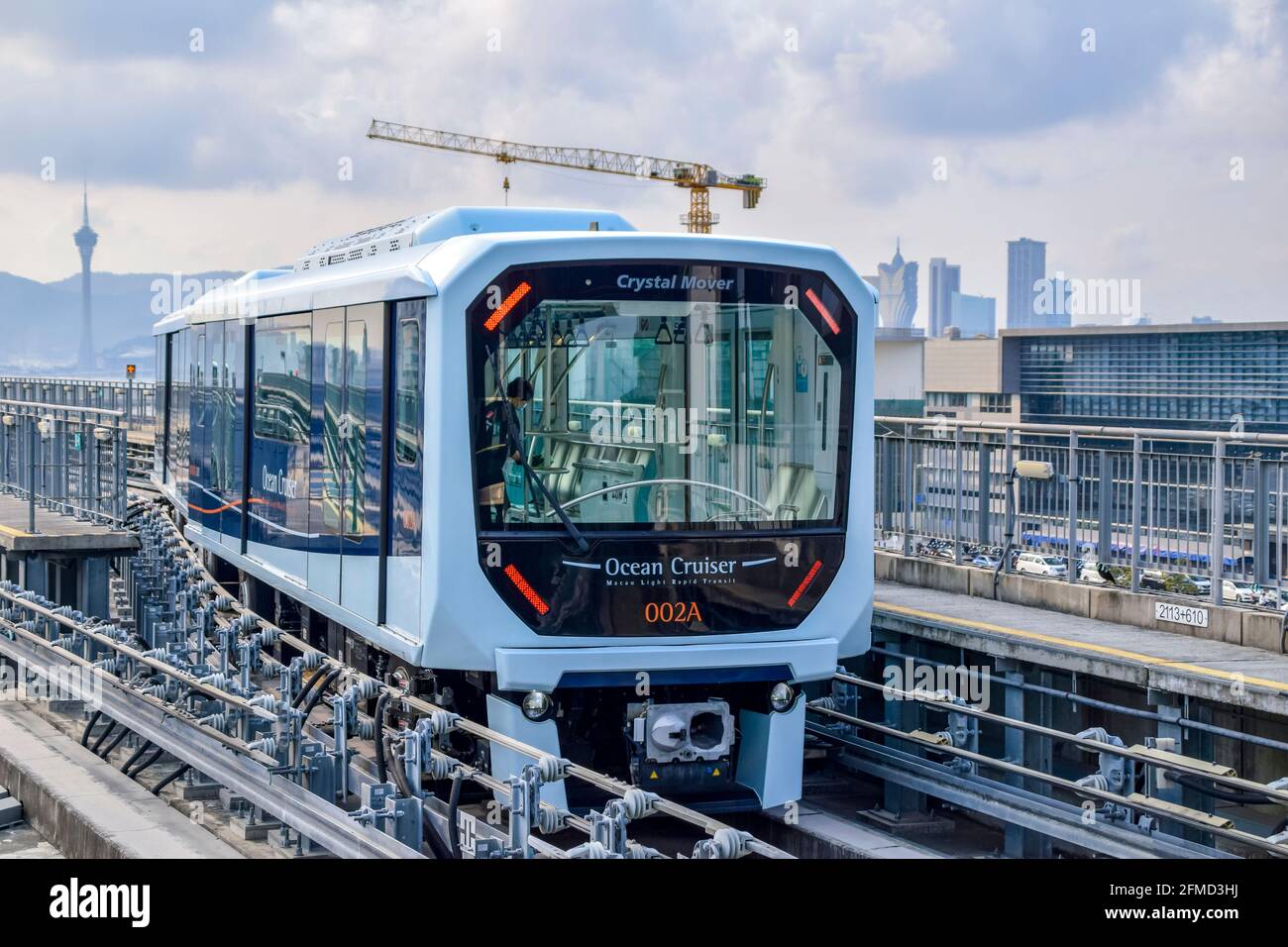 Macau - 2 April 2021: Macau Light Rapid Transit (MLRT) Taipa Line.The ...