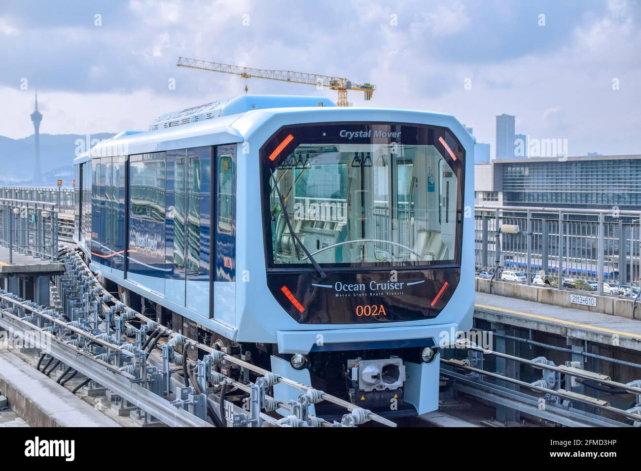 Macau - 2 April 2021: Macau Light Rapid Transit (MLRT) Taipa Line.The ...
