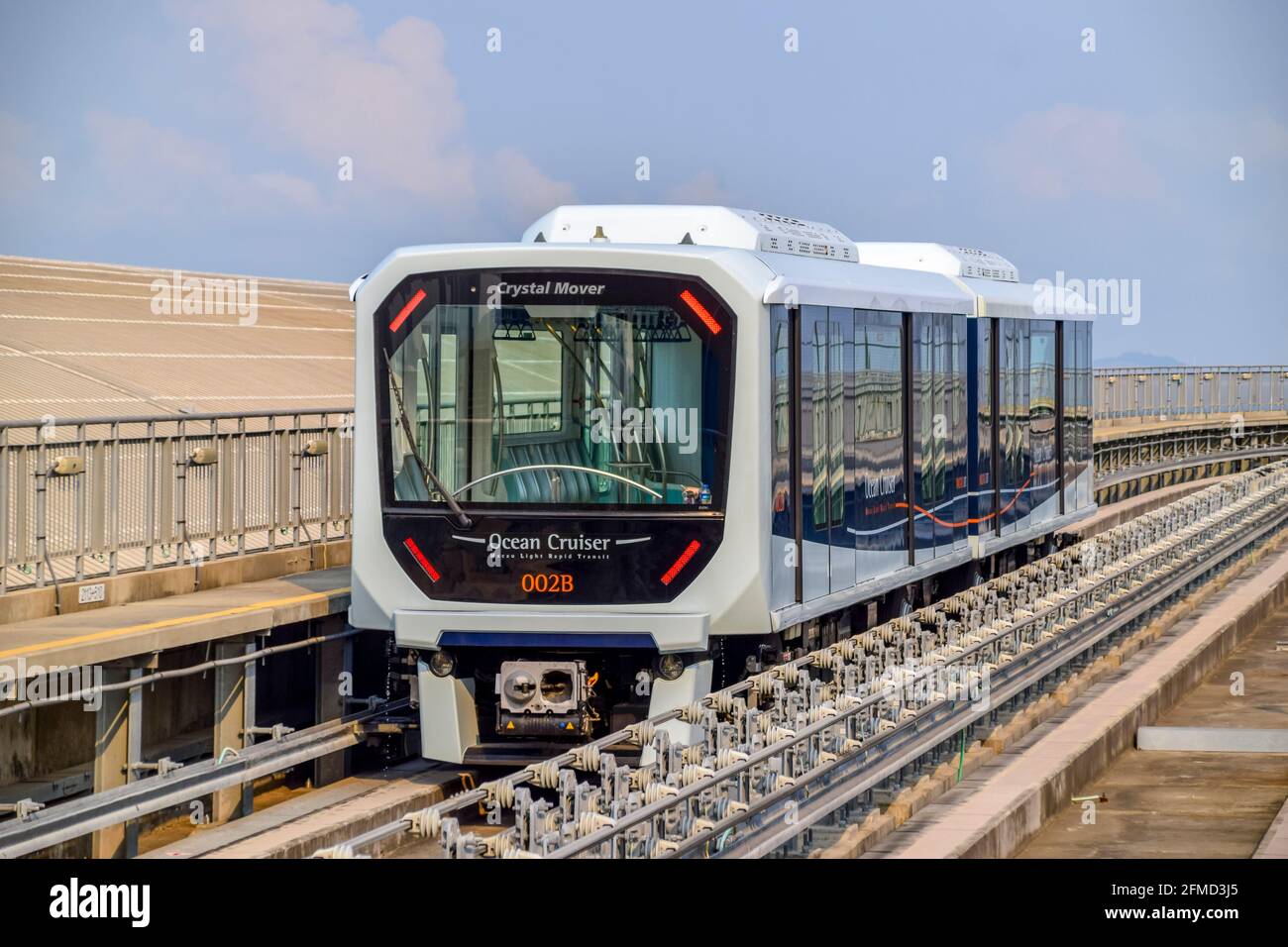 Macau - 2 April 2021: Macau Light Rapid Transit (MLRT) Taipa Line.The ...