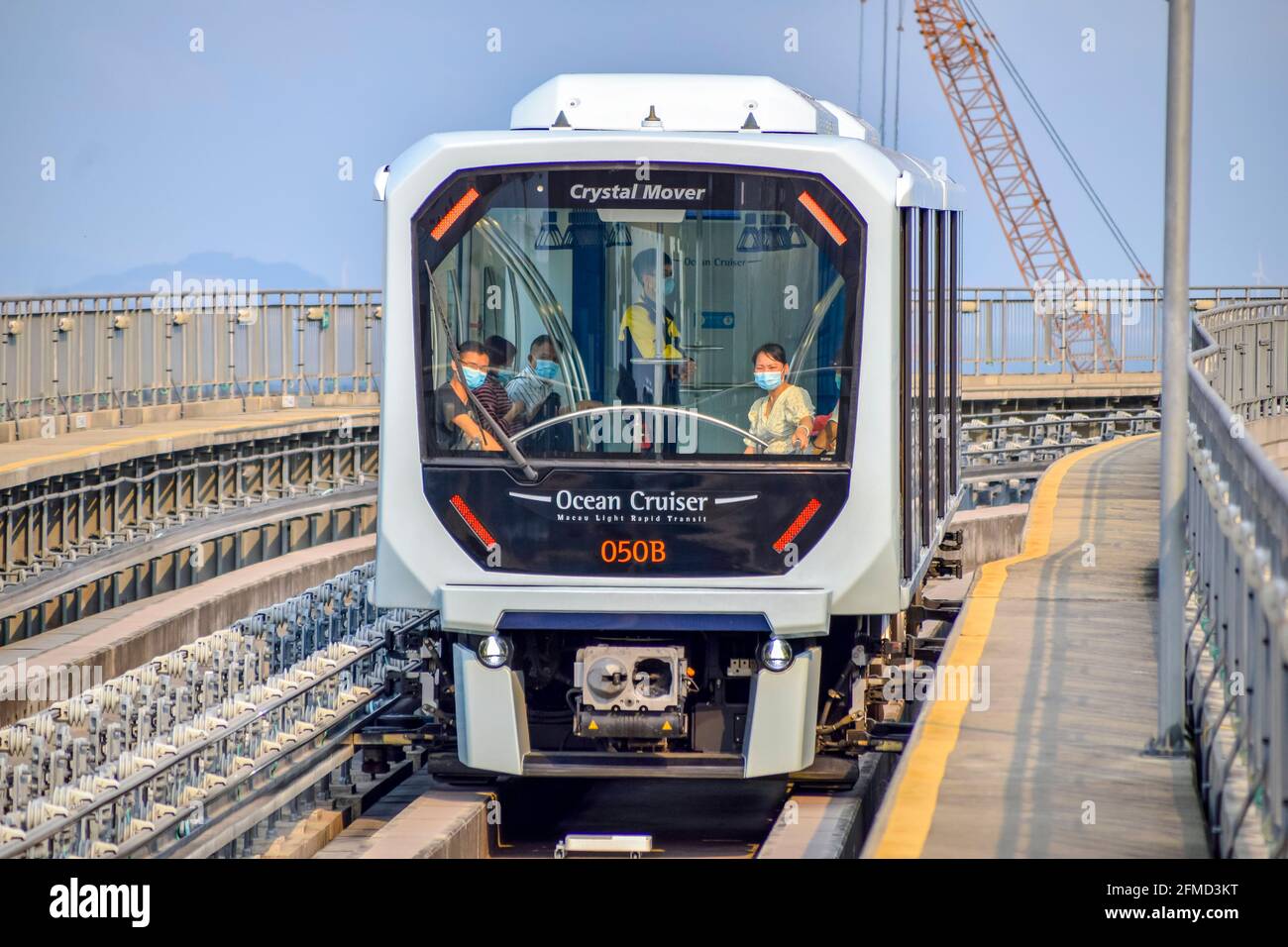 Macau - 2 April 2021: Macau Light Rapid Transit (MLRT) Taipa Line.The ...