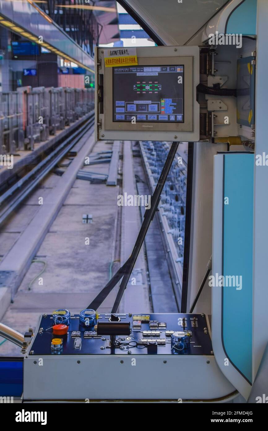 Macau - 2 April 2021: Macau Light Rapid Transit (MLRT) Taipa Line.The ...