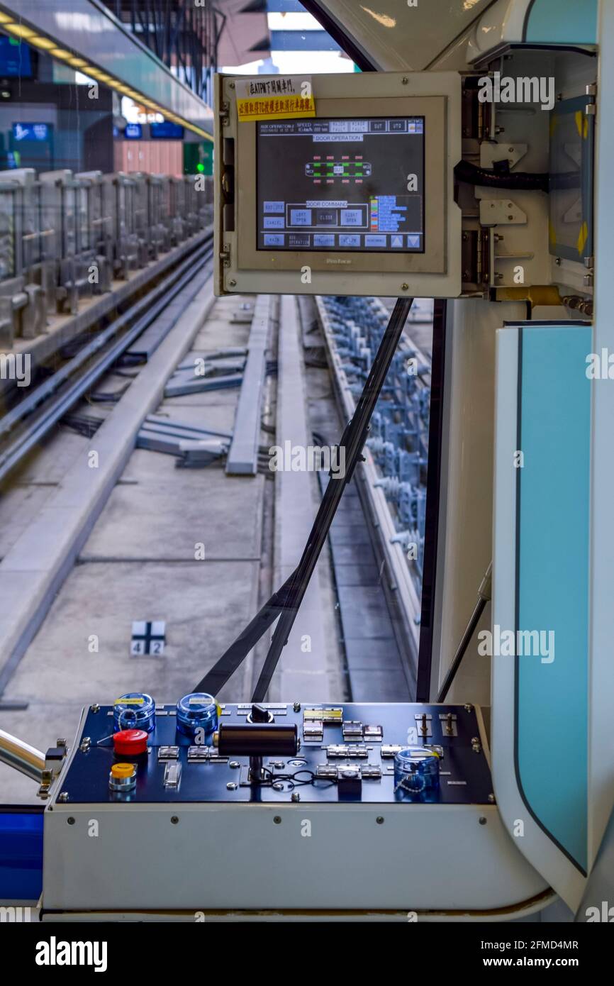 Macau - 2 April 2021: Macau Light Rapid Transit (MLRT) Taipa Line.The ...