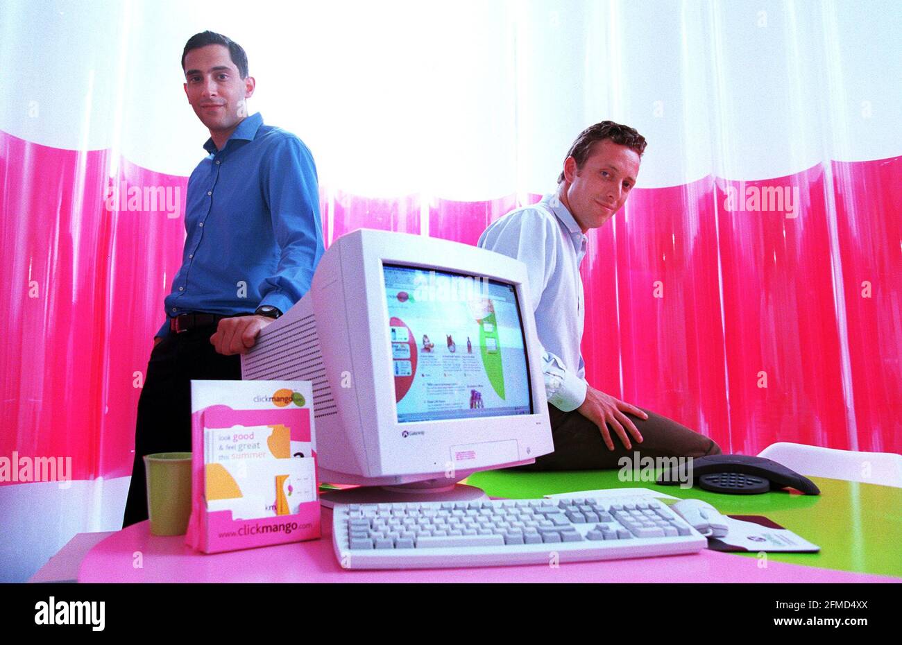 Robert Norton and Toby Rowland clickmango.com June 2000 Stock Photo - Alamy