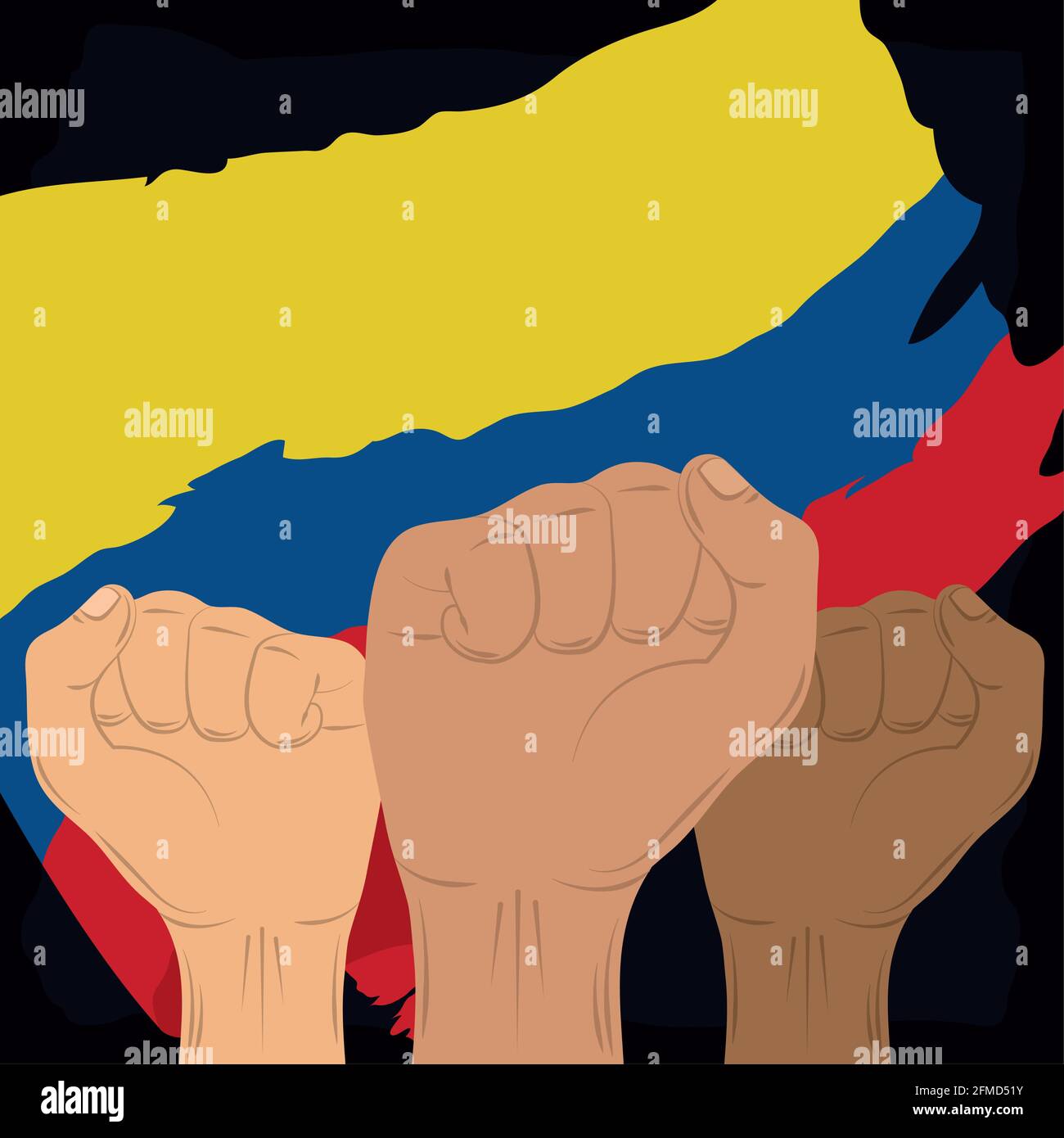 Colombia hands activists Stock Vector Image & Art - Alamy