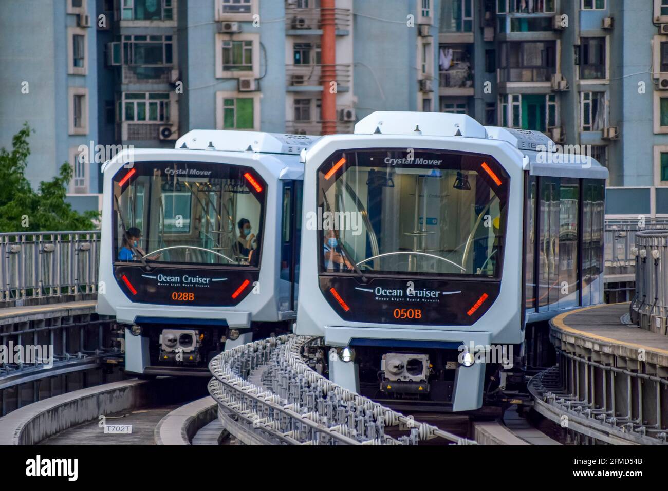 Macau - 2 April 2021: Macau Light Rapid Transit (MLRT) Taipa Line.The ...