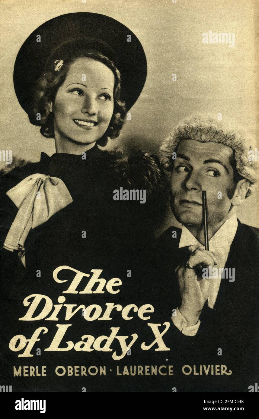 MERLE OBERON and LAURENCE OLIVIER in THE DIVORCE OF LADY X 1938 director TIM WHELAN music Miklos ...
