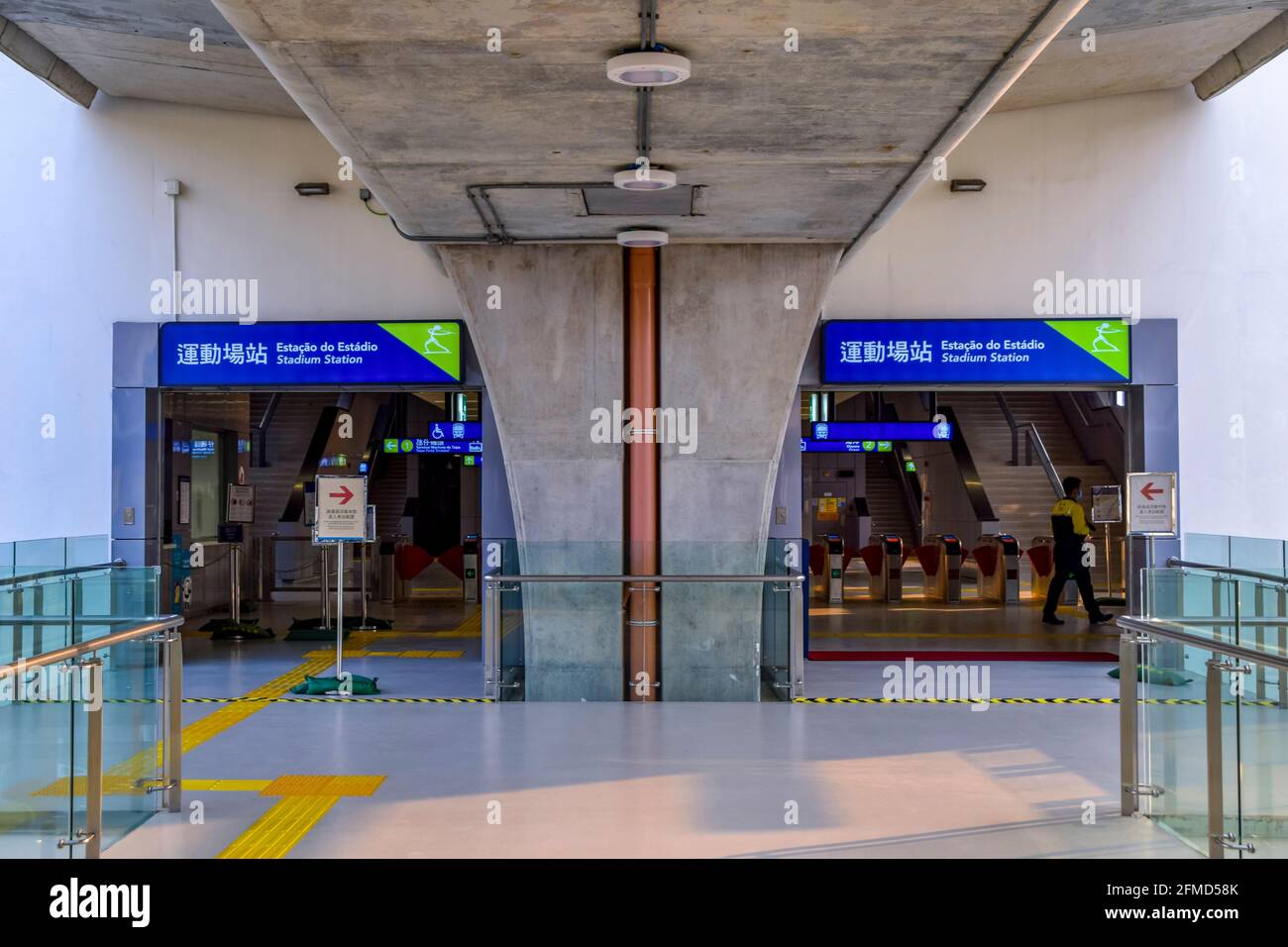 Macau - 2 April 2021: Macau Light Rapid Transit (MLRT) Taipa Line.The ...