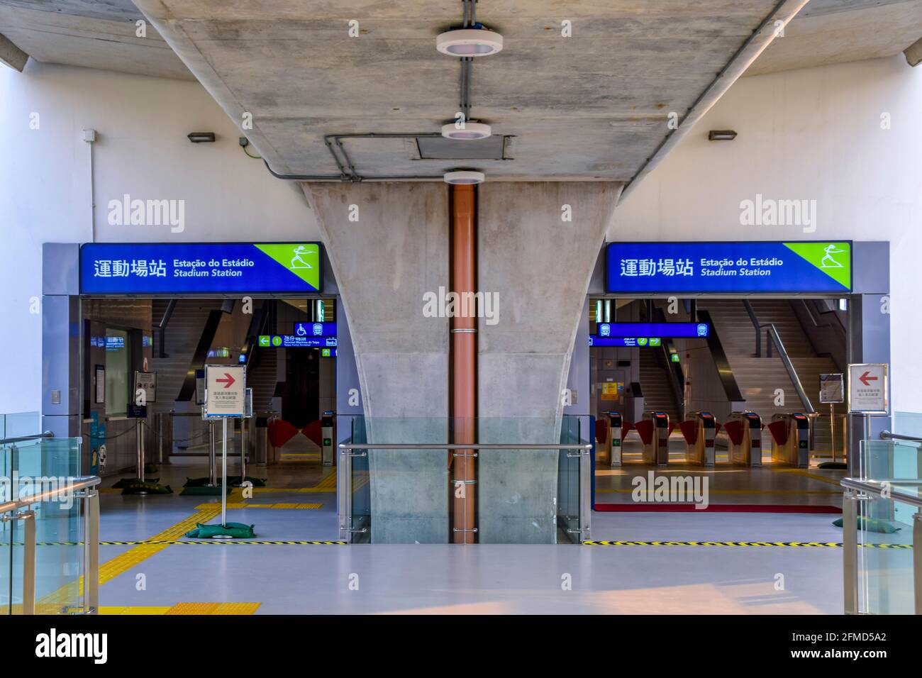 Macau - 2 April 2021: Macau Light Rapid Transit (MLRT) Taipa Line.The ...