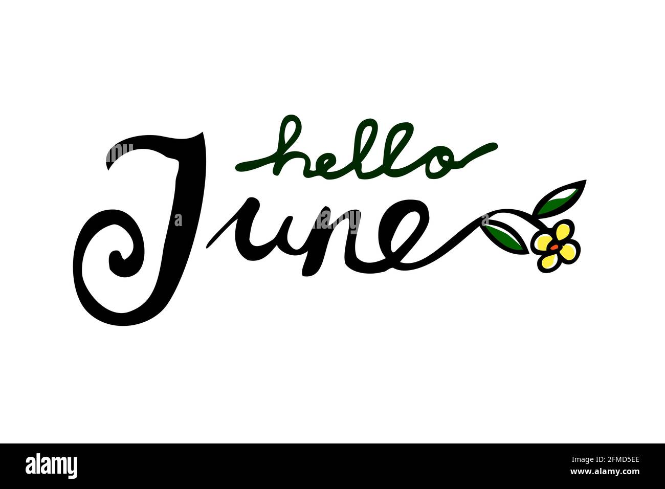 Hello hand draw lettering calligraphy Cut Out Stock Images & Pictures ...