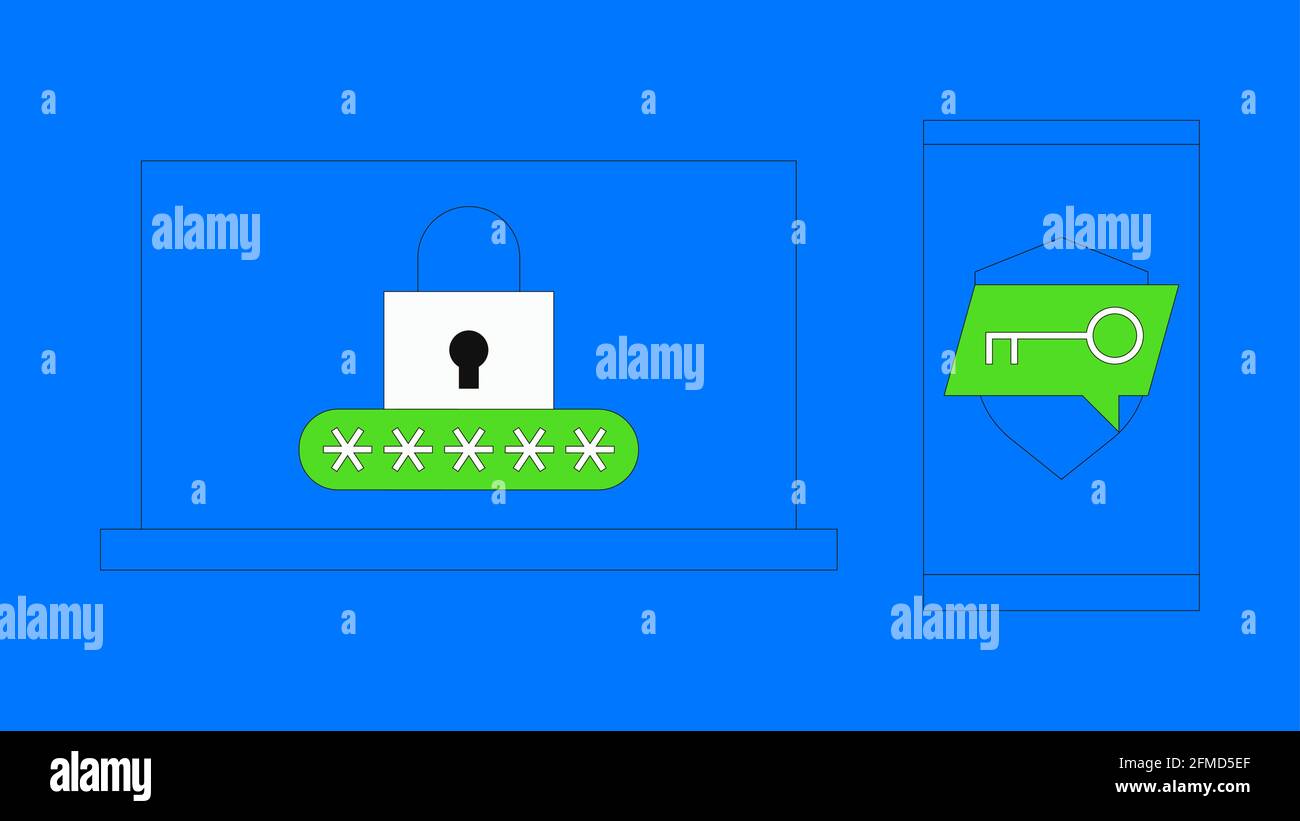 Two steps authentication illustration Stock Vector Image & Art - Alamy Two steps authentication illustration Stock Vector Image & Art - Alamy