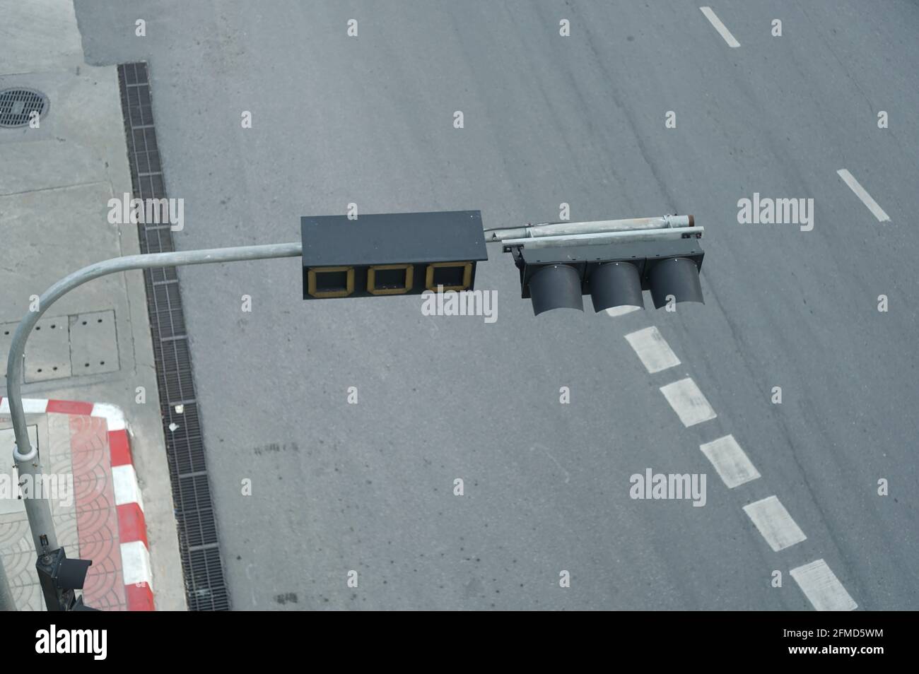 A top-down view of the traffic light on a footwalk Stock Photo - Alamy