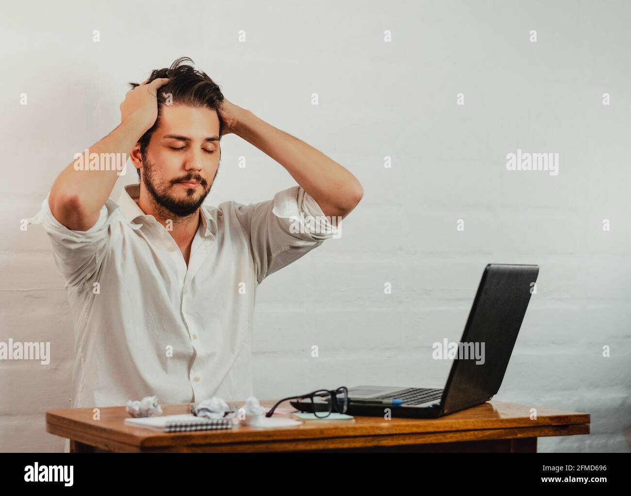 Holding breath stress hi-res stock photography and images - Alamy