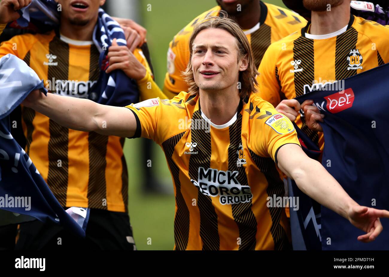 Cambridge United's Declan Drysdale celebrates after the Sky Bet League ...