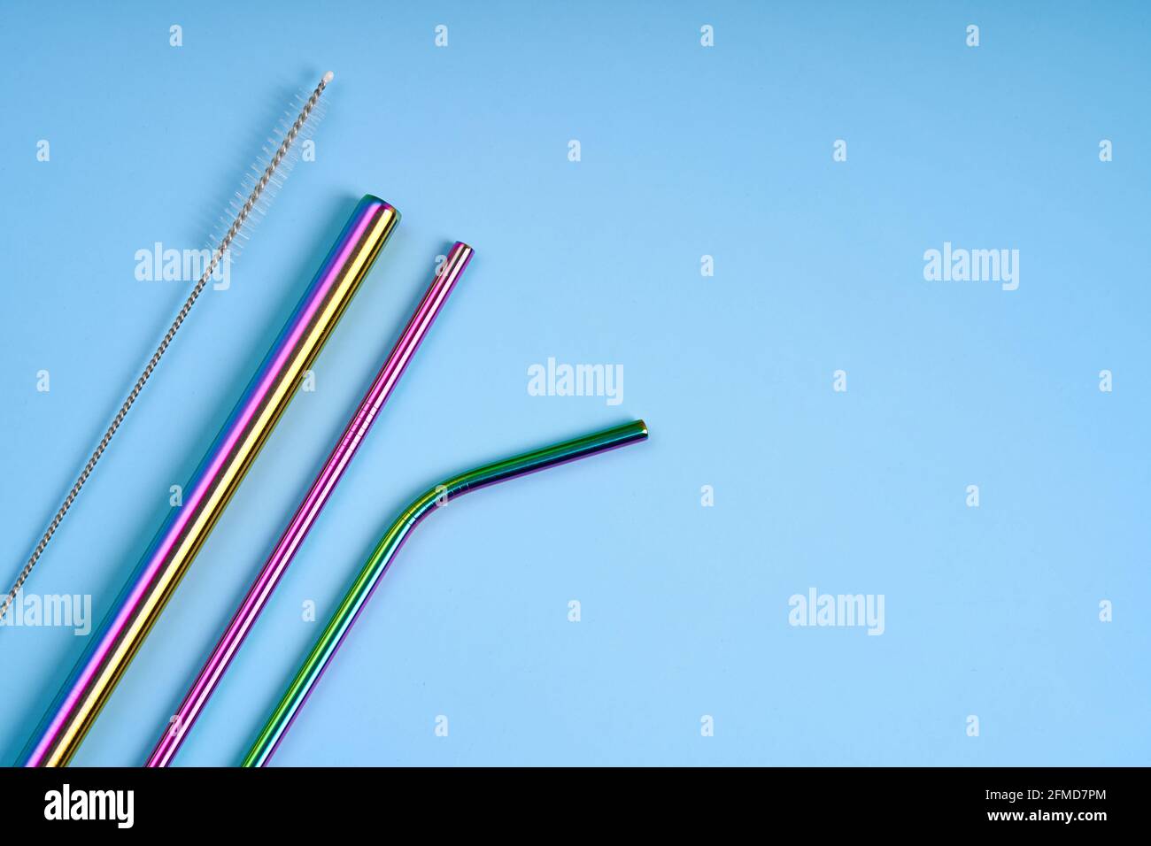 The modern trend in environmental care. Reusable metal straws for ...