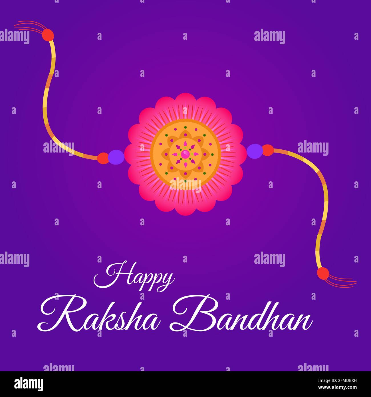 Happy Raksha Bandhan template with Creative Rakhi Illustration. Raksha ...