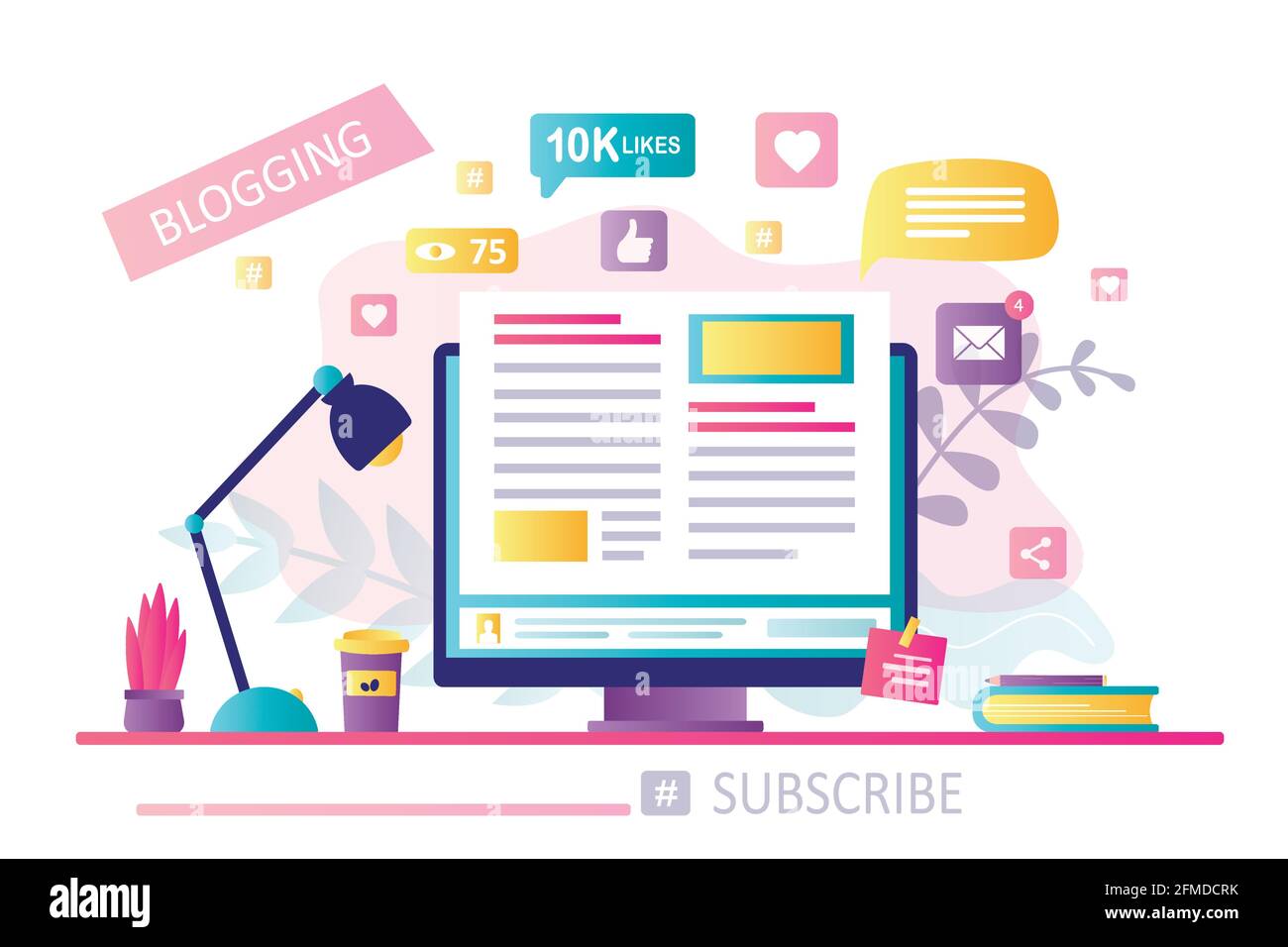 Texts blog Stock Vector Images - Alamy