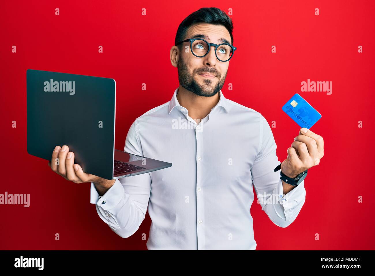 Man red eyes staring at computer hi-res stock photography and images ...