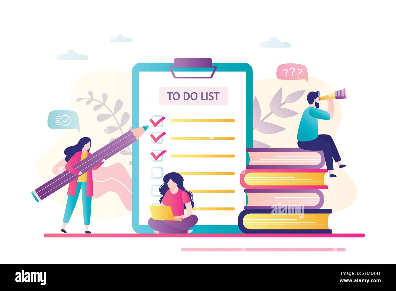 Time management, persons planning work. To do list planner and group ...