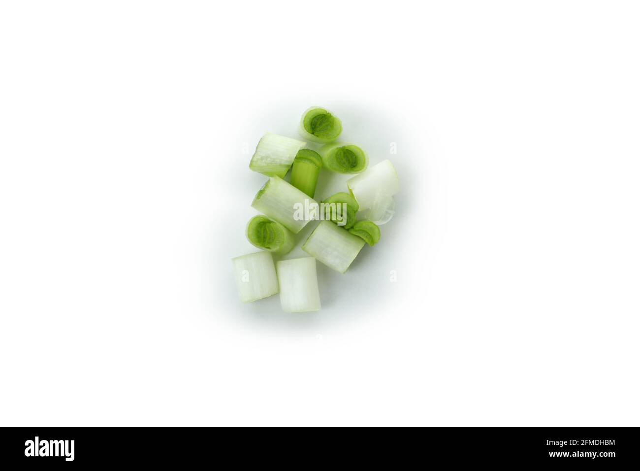 Chopped green onion isolated on white background Stock Photo - Alamy
