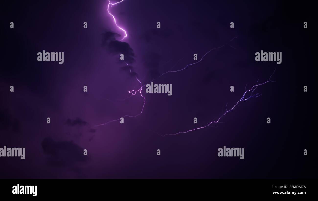 Lightning in village Stock Photo - Alamy