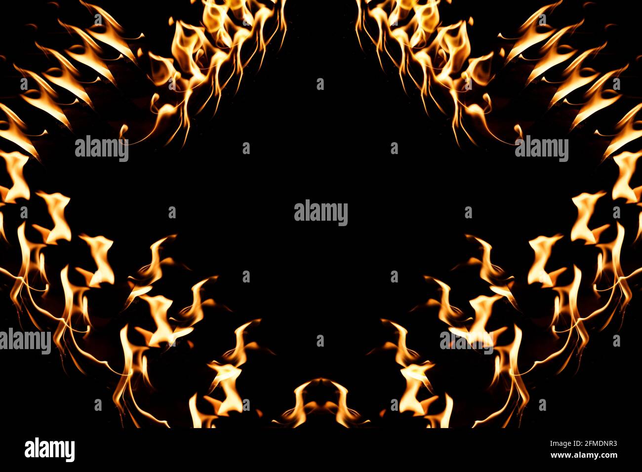 Fire spark rounded shape fire frame isolated on black background Stock ...