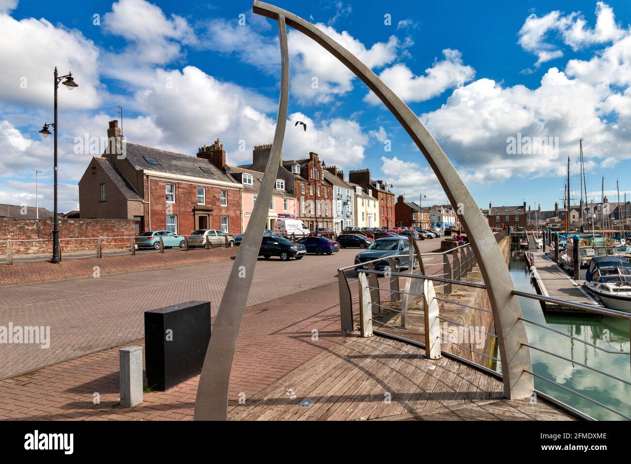 ARBROATH ANGUS SCOTLAND A VIEW OF A METAL SCULPTURE COLOURED GEORGIAN ...