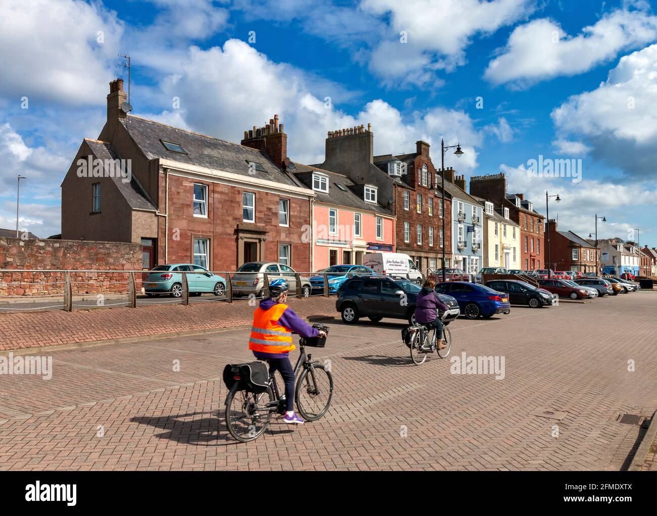 ARBROATH ANGUS SCOTLAND COLOURED GEORGIAN HOUSES IN SHORE STREET AND ...