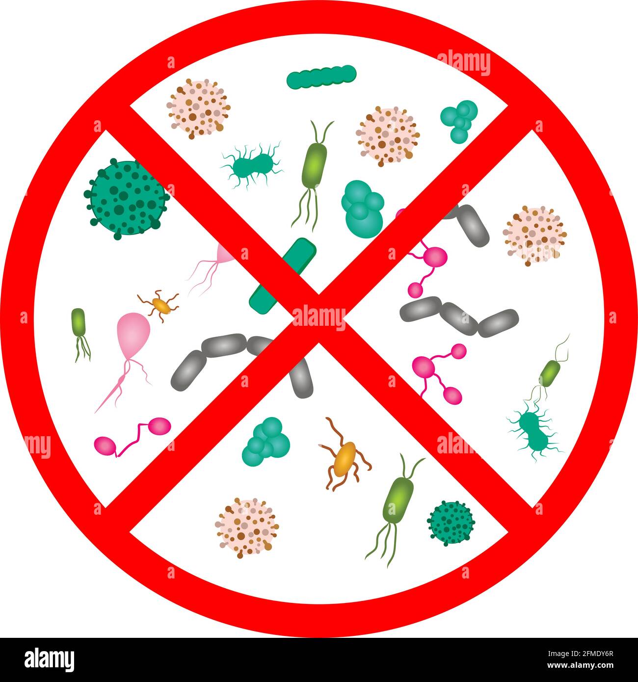Antivirus stop virus infection sign vector illustration Stock Vector ...