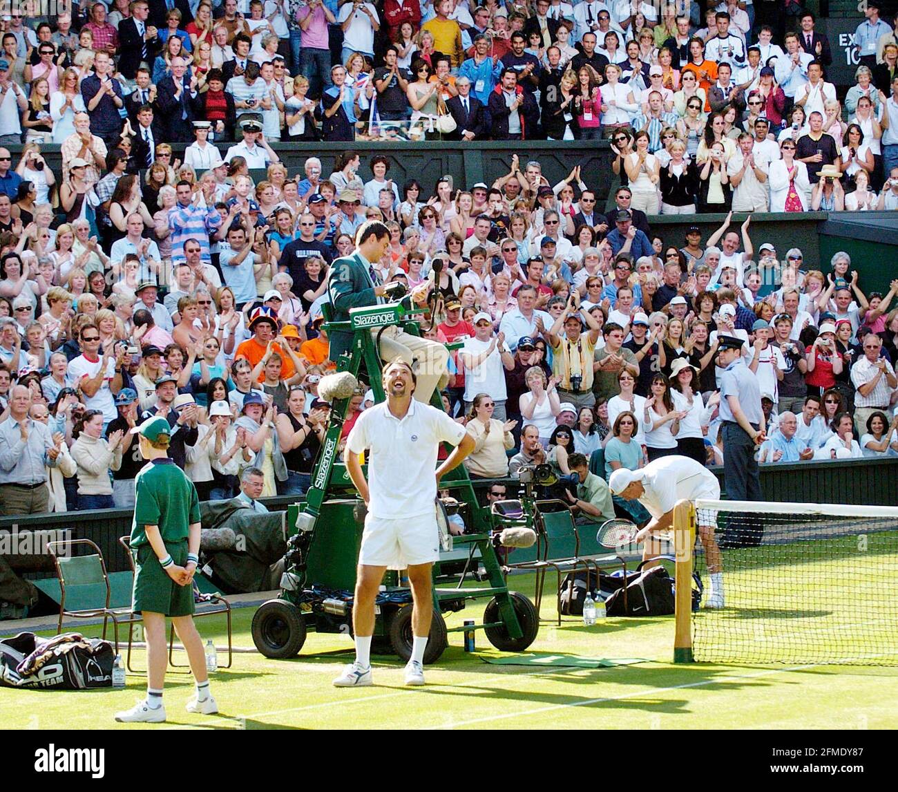 5th DAY WIMBLEDON TENNIS CHAMPIOSHIPS 2004. 25/6/2004 GORAN IVANISEVIC ...