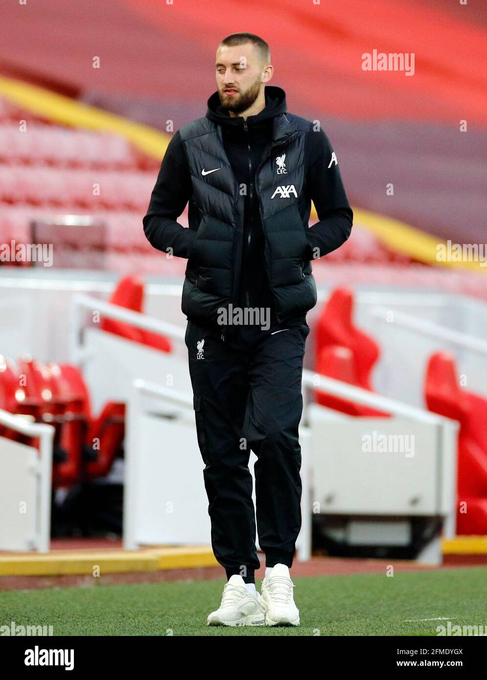 Liverpool's Nathaniel Phillips before the Premier League match at ...