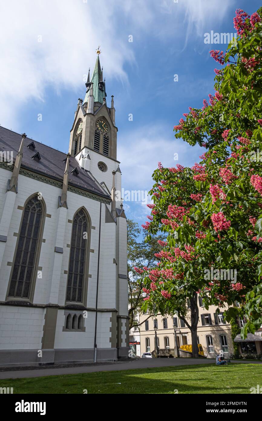 Winterthur, Switzerland - May 7, 2020: The catholic church of the holy ...