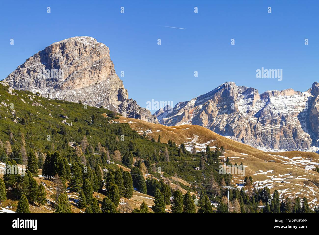Selva di Val Gardena, Italy - October 27, 2014: Dolomites are a ...