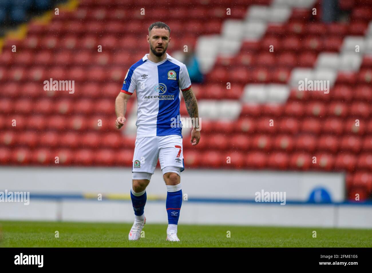 Adam Armstrong #7 of Blackburn Rovers in action during the game Stock ...