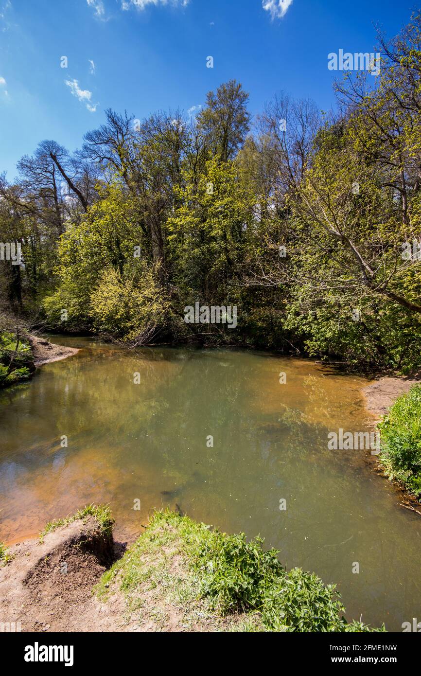 The River Rother near to Cowdray House, Midhurst, West Sussex, UK Stock ...
