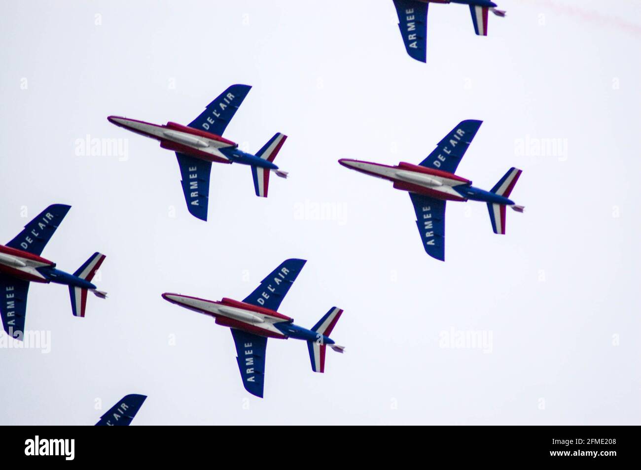 French air force jets Aerobatic display team Alpha jets Stock Photo - Alamy