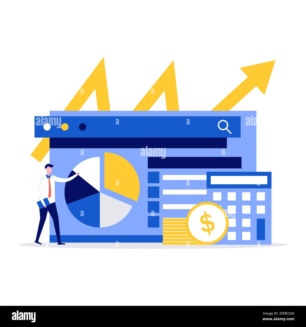 Financial audit vector illustration concept with characters. Modern ...