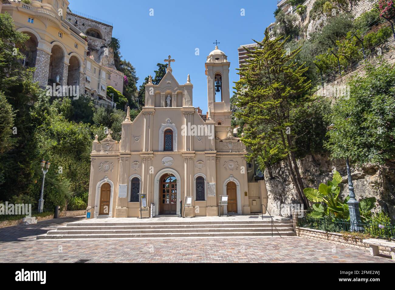 Monte Carlo, Monaco - July 4, 2020: The chapel of Saint Devote, patron ...