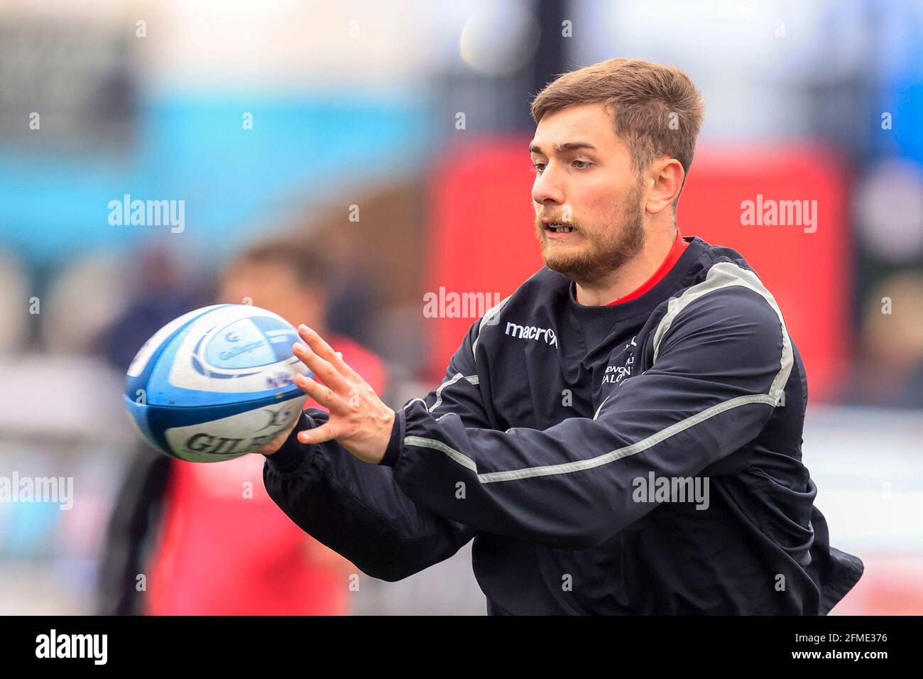 Ben Stevenson of Newcastle Falcons during the pre-game warm up Stock ...