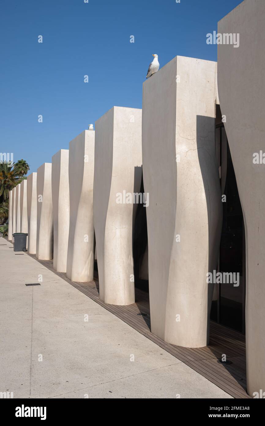 Menton, France - July 2, 2020: Modern architecture of the Jean Cocteau ...