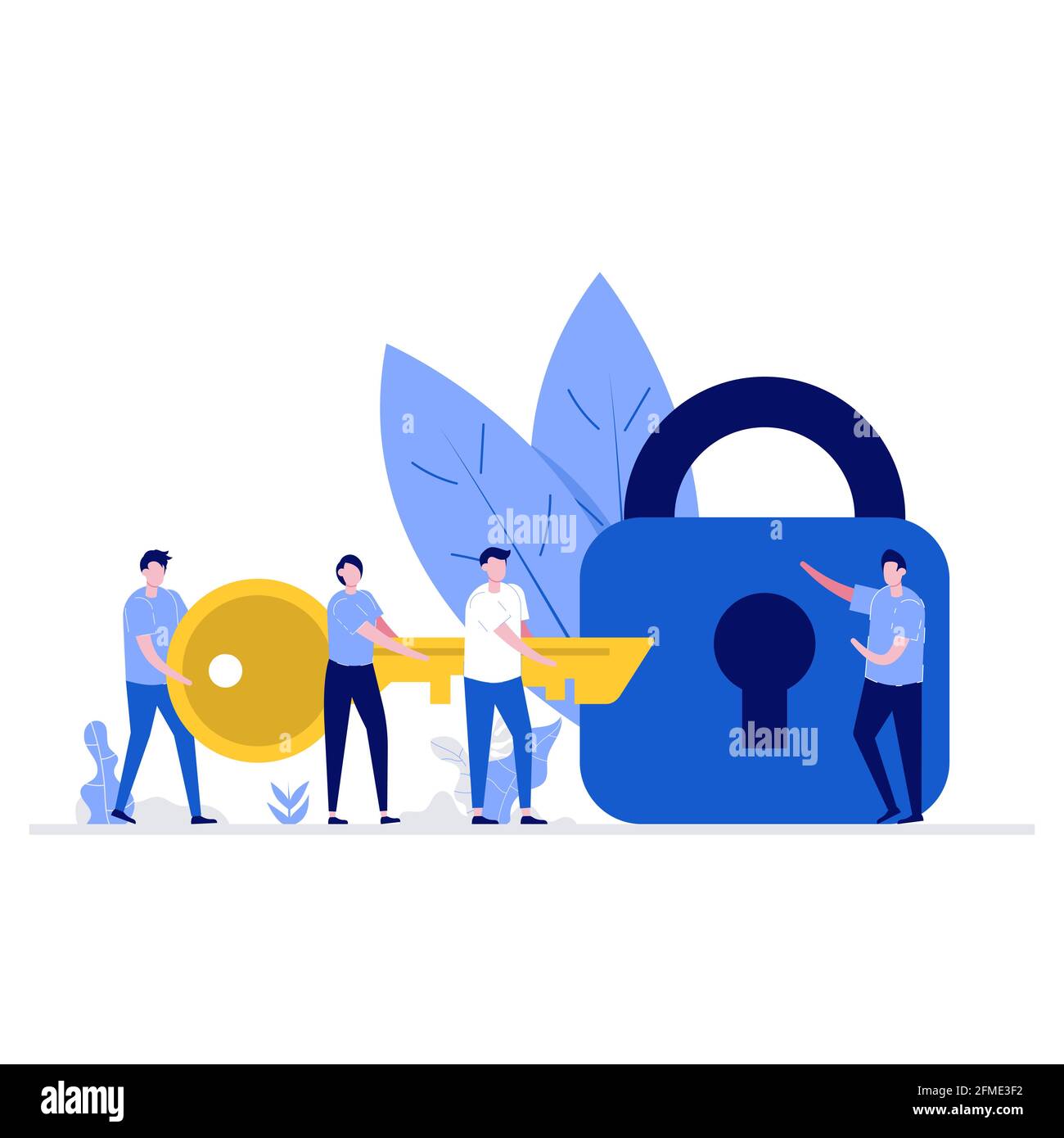 Business solution vector illustration concept with characters. Business ...