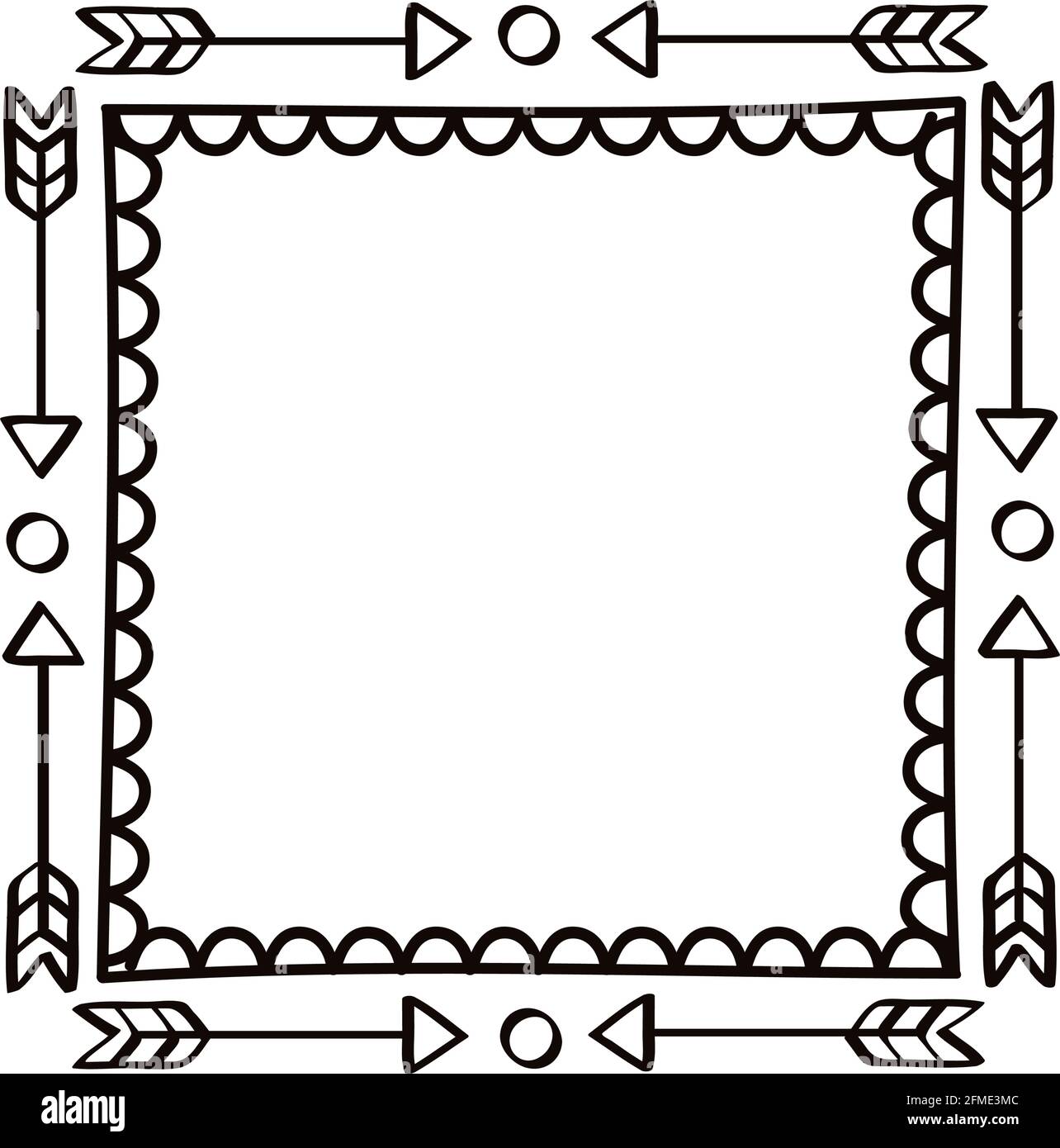 square hand draw arrows frame Stock Vector Image & Art - Alamy