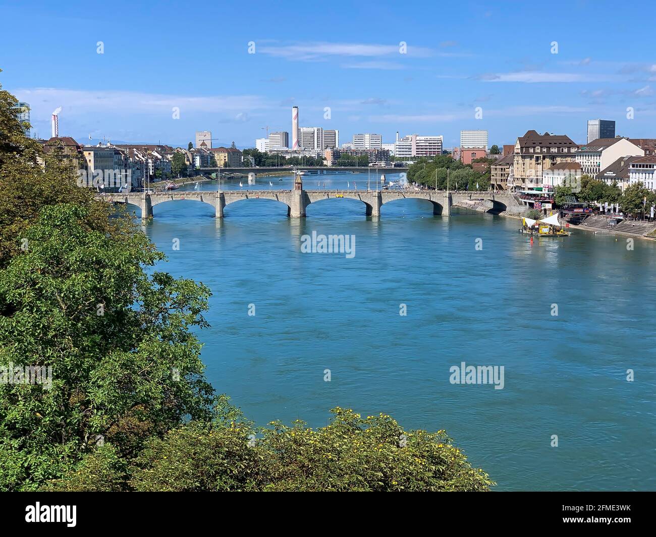 Basel, Switzerland - August 10, 2019: Basel is a city in northwestern ...