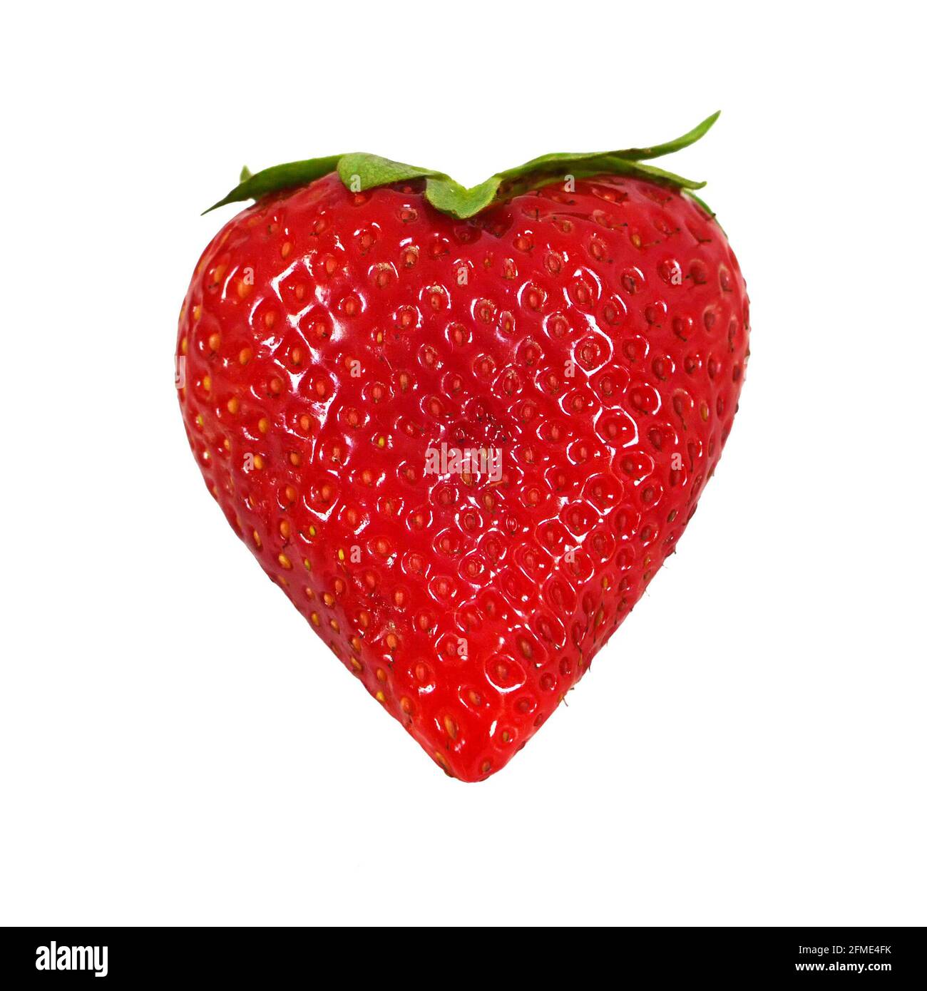 Strawberry heart isolated on white background Stock Photo - Alamy